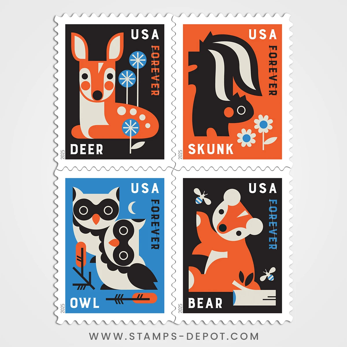 Baby Wild Animals Stamps – Stamps-Depot.com